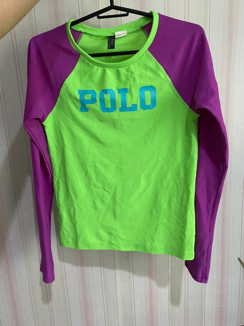 Polo Ralph Lauren Rashguard for teens, Women's Fashion, Swimwear, Rash ...