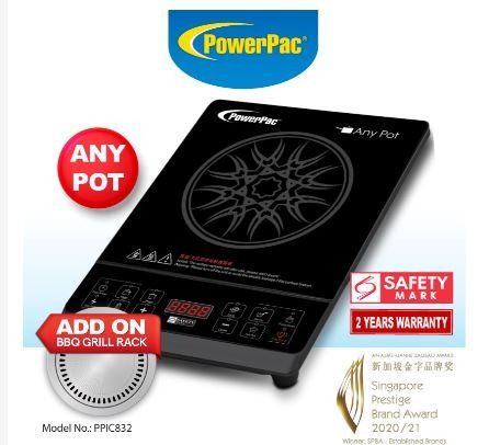 PowerPac Ceramic Cooker Steamboat (Any Pot) 2000 Watts (PPIC832), TV ...