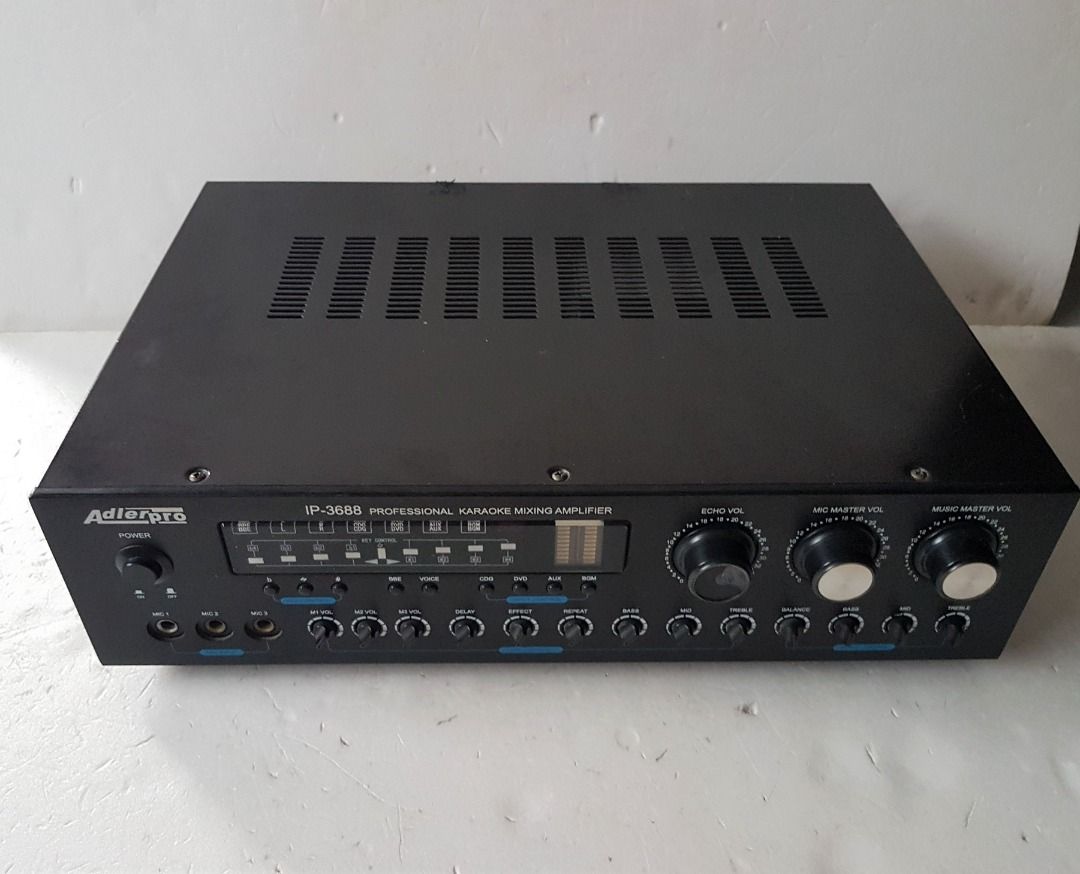 Professional Karaoke Mixing Amplifier, 150 watts, Adler Pro Model IP ...