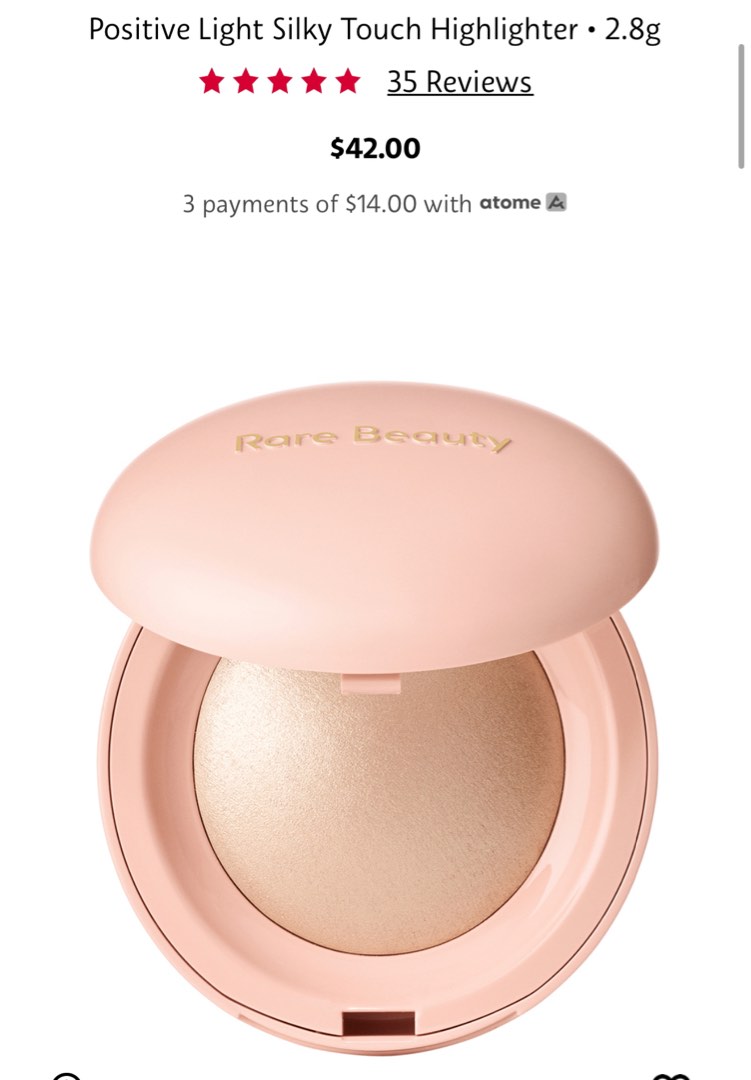 Rare Beauty Positive light silky touch highlighter, Beauty & Personal ...