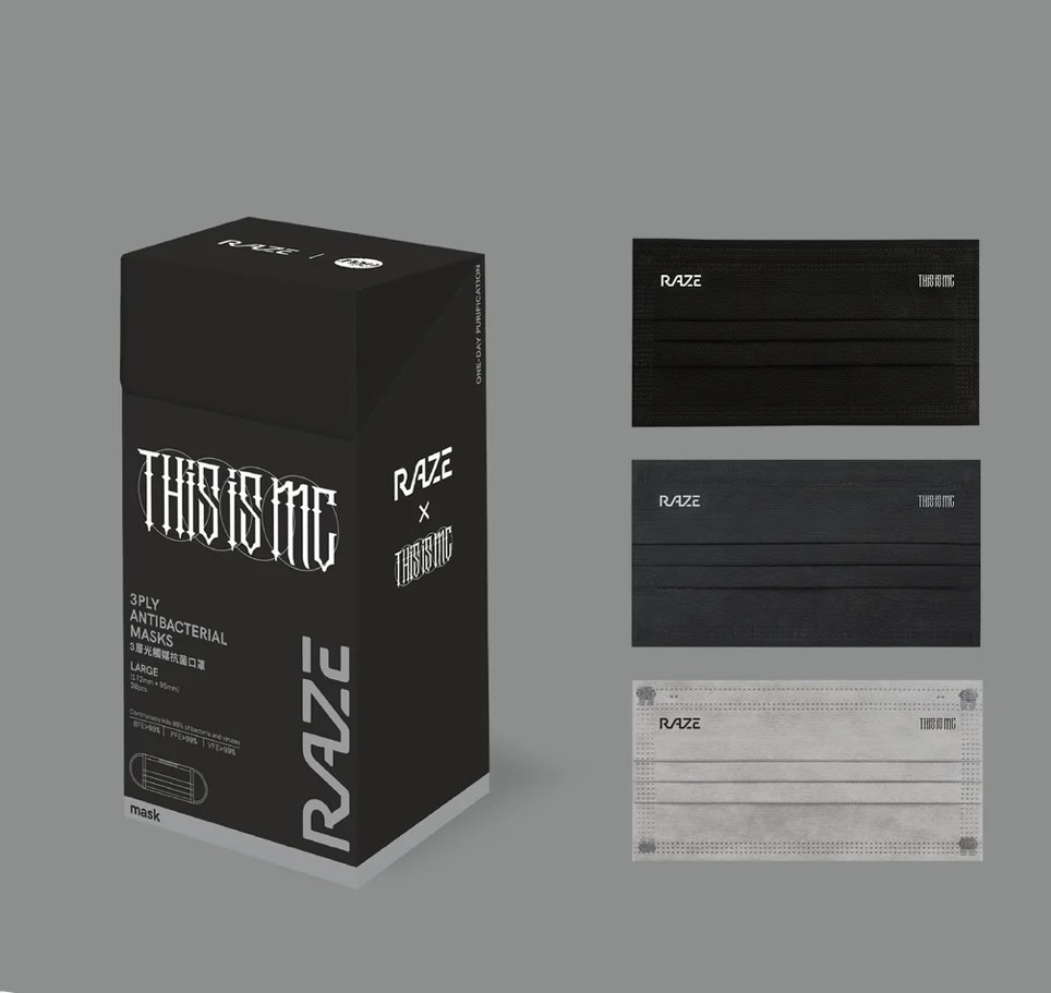 RAZE x This is MC 限量聯乘口罩, 健康及營養食用品, 口罩、面罩 - Carousell