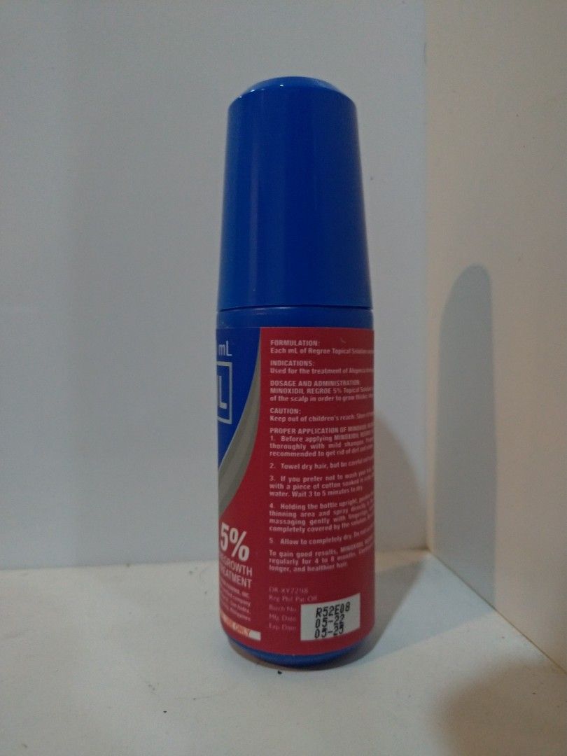 Regroe Minoxidil 5% Hair Growth treatment (No box) 60ml, Beauty ...