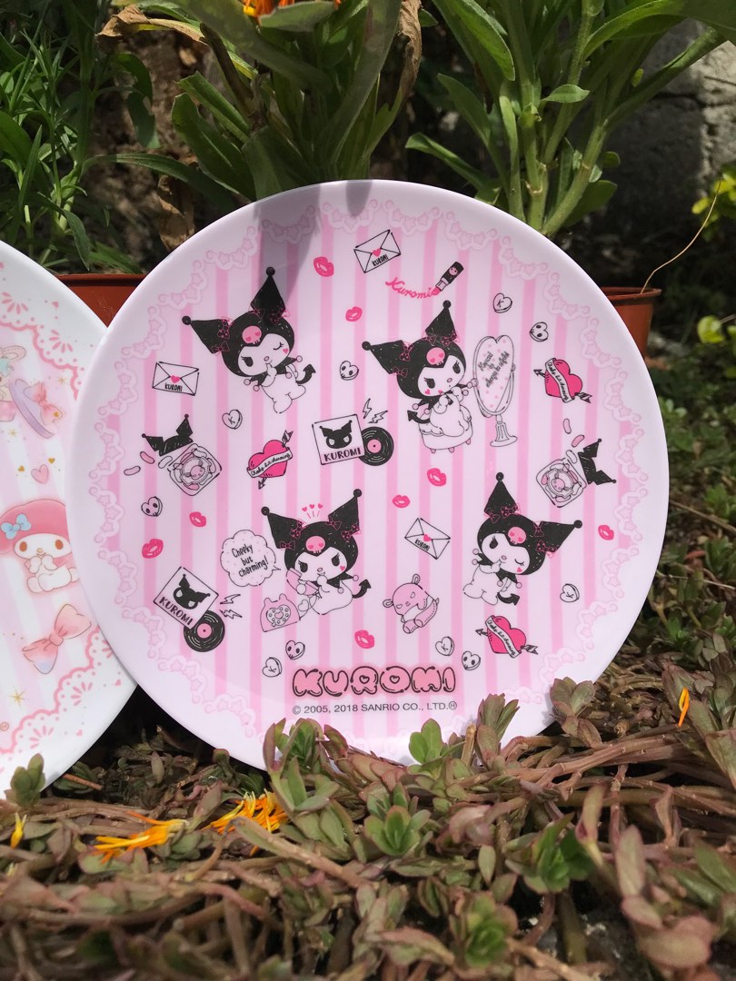 SANRIO MY MELODY AND KUROMI PLATES, Furniture & Home Living ...