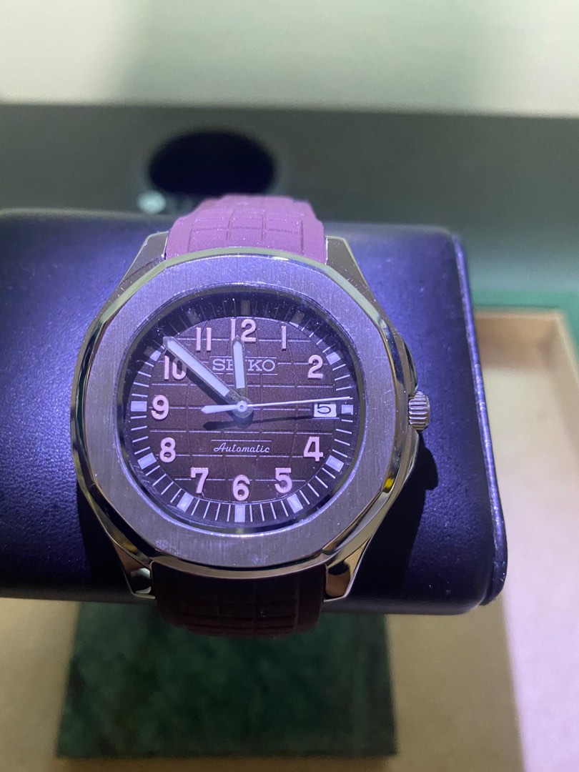 SEIKO MOD AQUANAUT PATEK PHILIPPE (BROWN), Luxury, Watches on Carousell