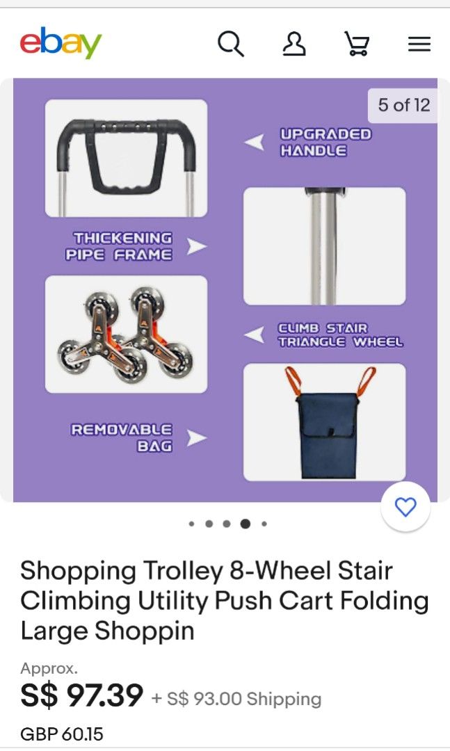 Shopping Trolley 8 wheels - Very Sturdy, Hobbies & Toys, Travel, Travel ...