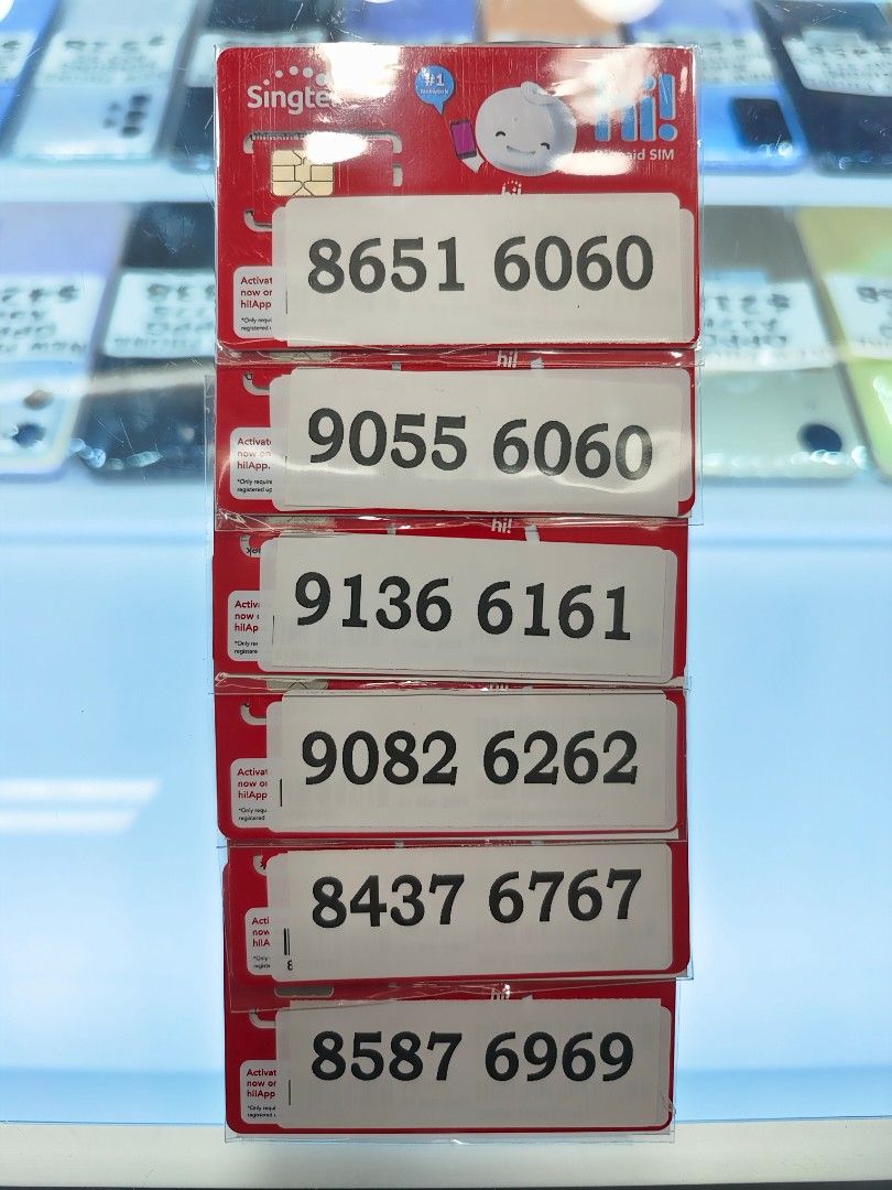 Singtel golden numbers, Mobile Phones & Gadgets, Mobile & Gadget ...