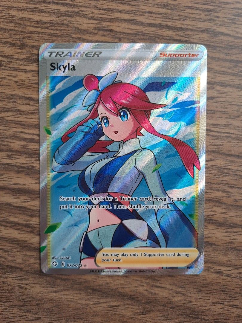 Skyla Fa Full Art Waifu Trainer Ultra Rare Pokemon Card Hobbies And Toys Toys And Games On Carousell