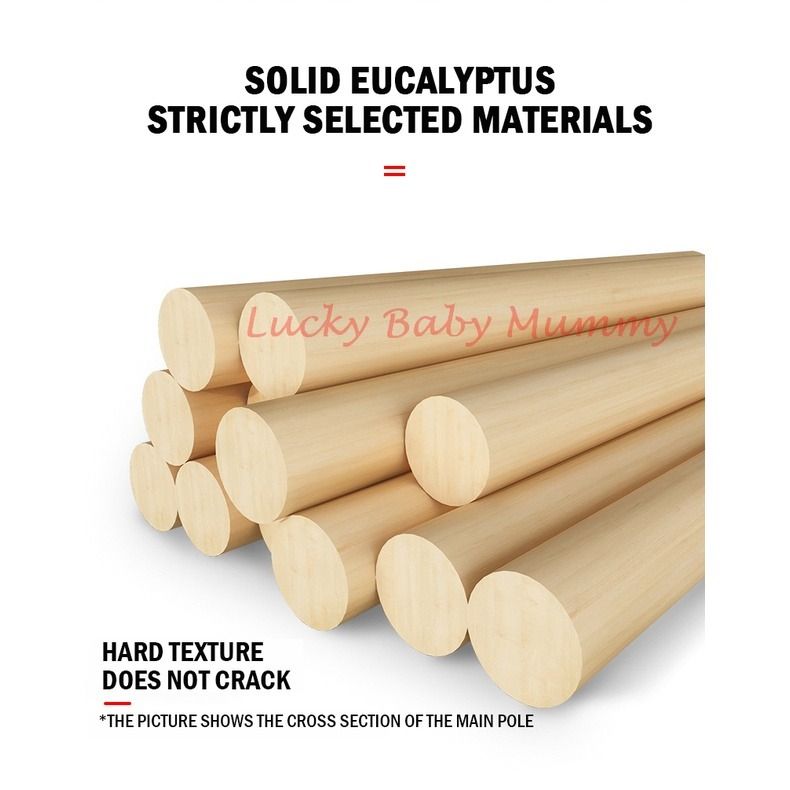 Solid Wood Standing Clothes Hanger Hat Free Stand Coat Rack Wooden Coat ...