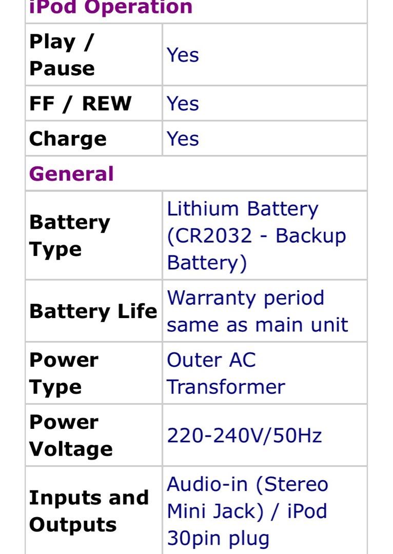 Sony Speaker Dock / Clock Radio ICF-DS15iP, Audio, Portable Music ...