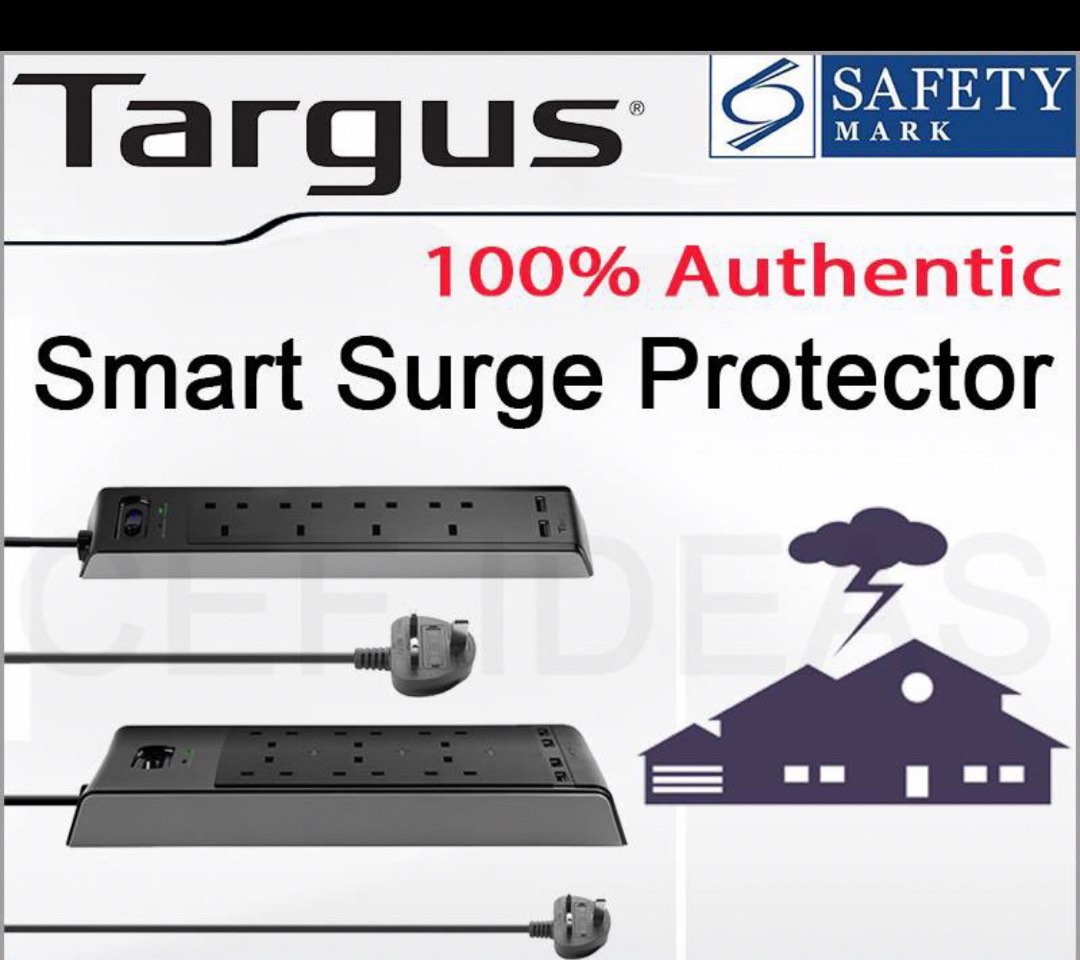 Targus Smart Surge 4 Protector | Power extension Safety Socket | Power ...