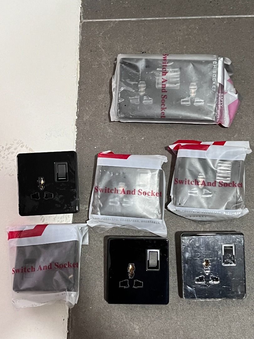 Tempered Glass Switches and Sockets, TV & Home Appliances, Electrical ...