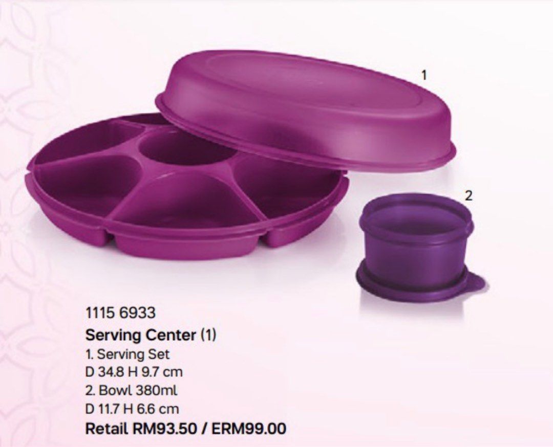 Tupperware serving center original, Furniture & Home Living ...