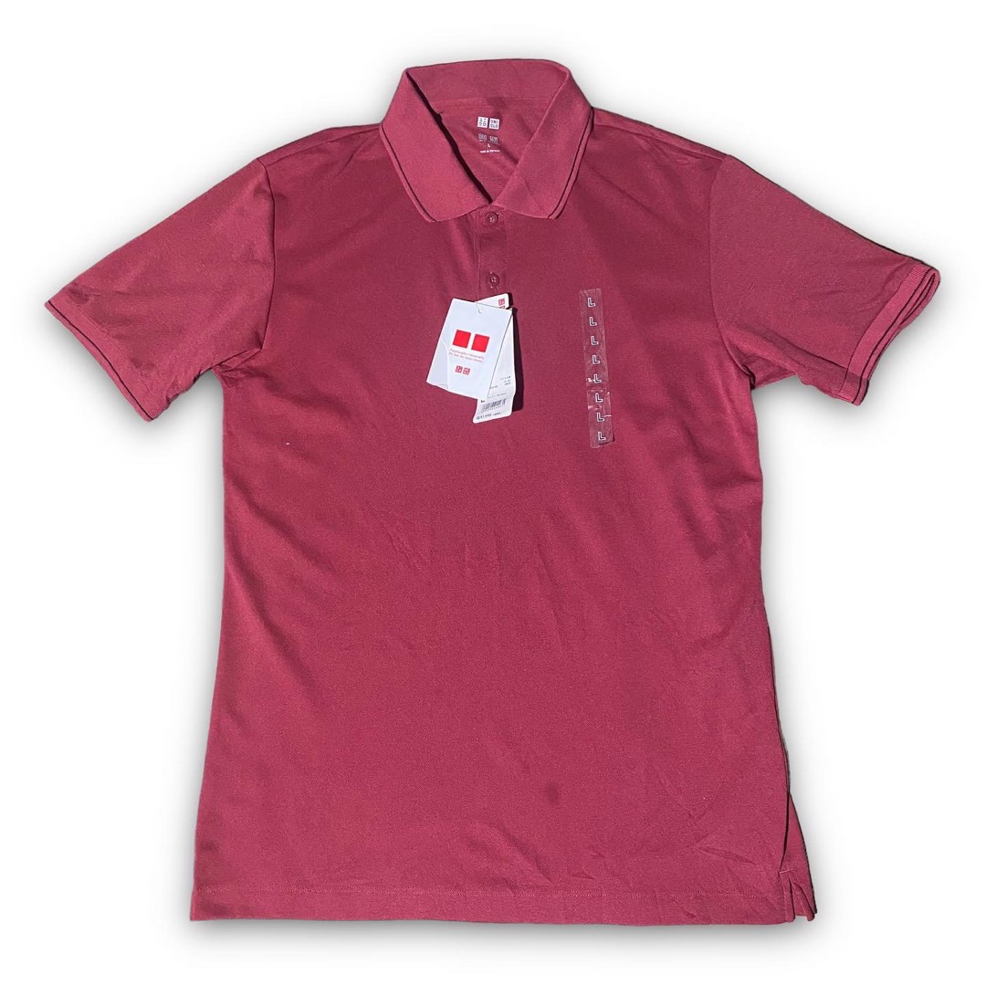 Uniqlo Dry Ex Polo Shirt, Fesyen Pria, Pakaian , Atasan di Carousell