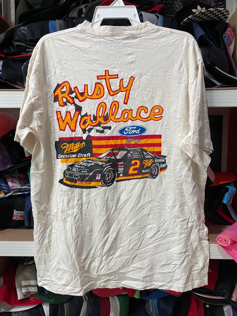 Vintage Nascar Ford Racing Rusty Wallace No 2, Men's Fashion, Tops ...