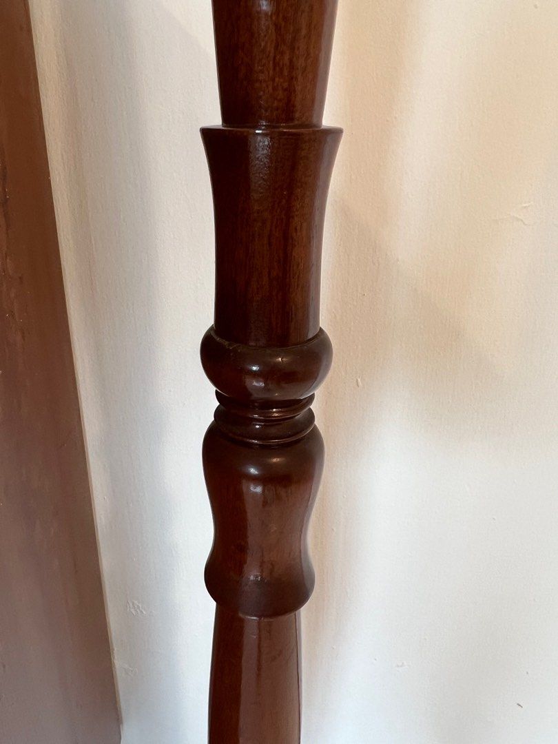 Vintage teak clothes stand with 5 hooks that swivel for convenience ...