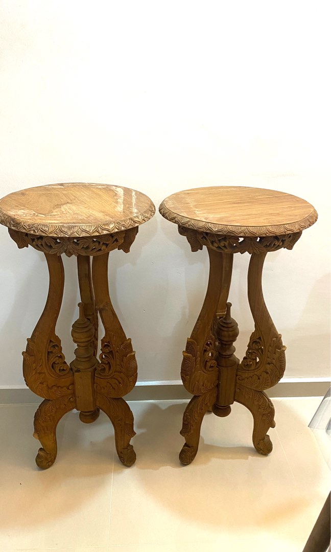 Wooden Tall Display Table, Furniture & Home Living, Furniture, Tables ...