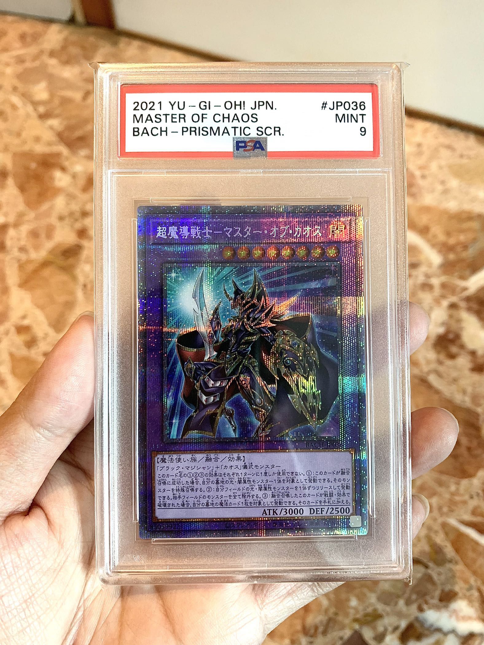 Yu-Gi-Oh Master of Chaos PSA 9 Prismatic Secret Rare BACH-JP036 Japanese, Hobbies & Toys ...