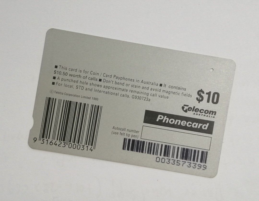 $10 AUSTRALIA PAYPHONES CARD TELEPHONE " KANGAROO " ( 1993 ), Hobbies ...
