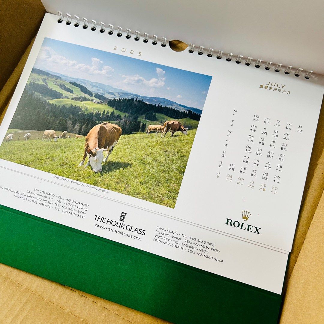 2023 Rolex table calendar, Luxury, Watches on Carousell