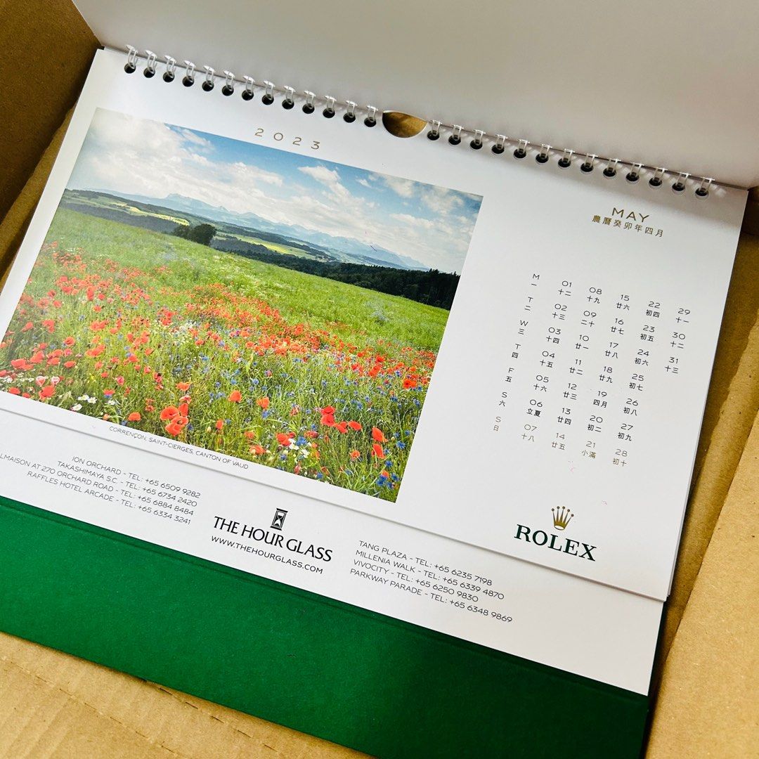 2023 Rolex table calendar, Luxury, Watches on Carousell