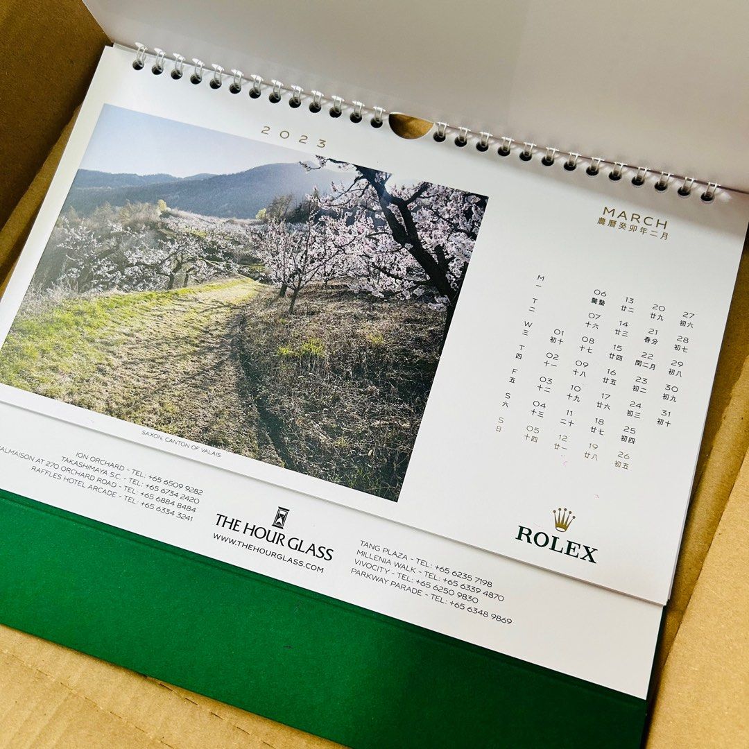 2023 Rolex table calendar, Luxury, Watches on Carousell