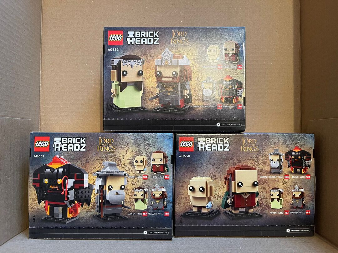 [3 Set Bundle] LEGO 40630 / 40631 / 40632 - Brickheadz - Lord of The ...