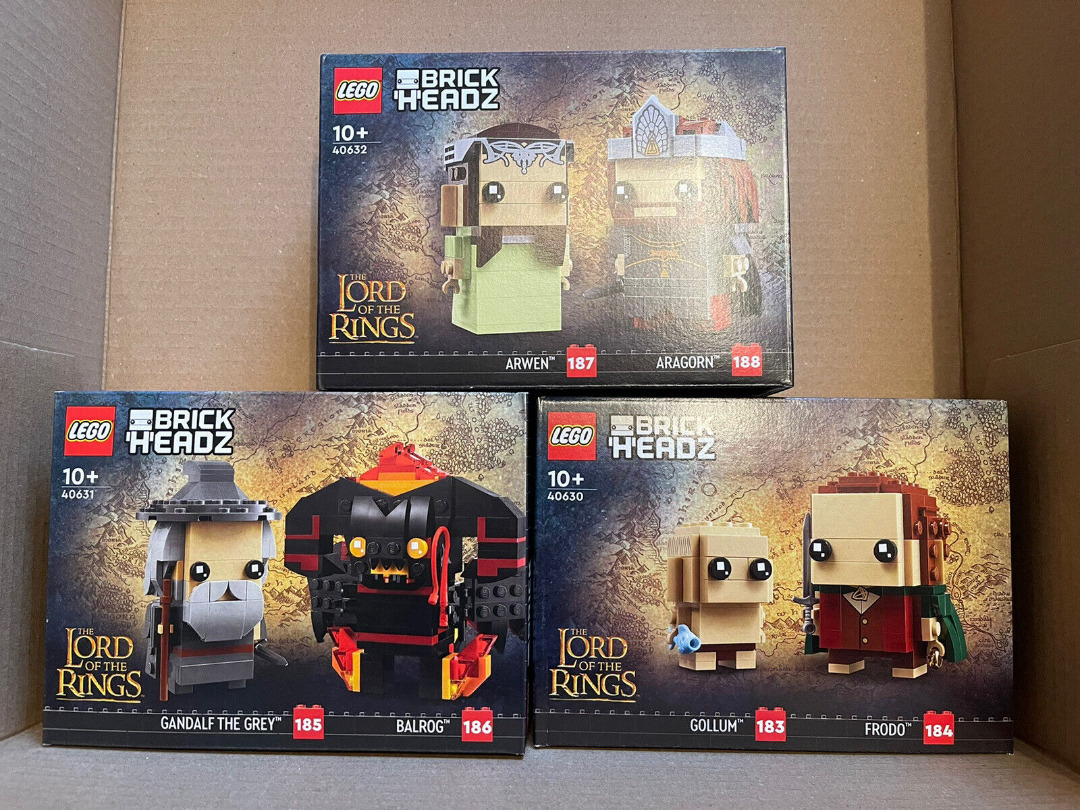 [3 Set Bundle] LEGO 40630 / 40631 / 40632 - Brickheadz - Lord of The ...
