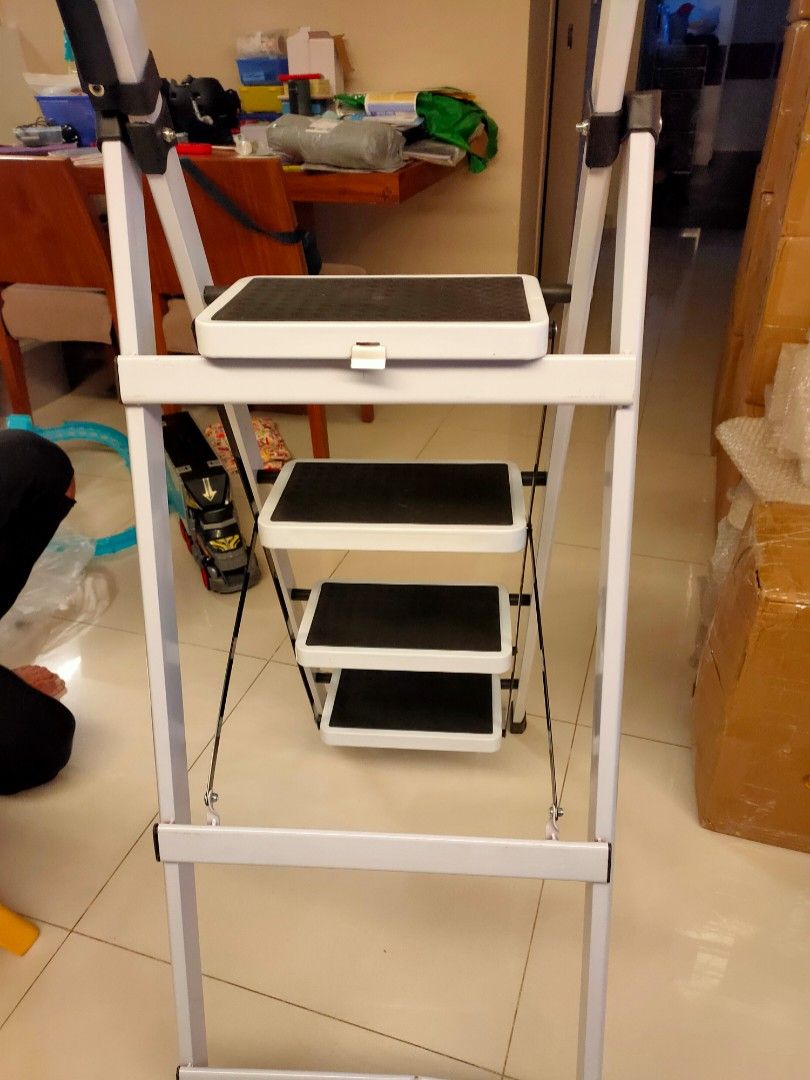 4 steps ladder with a dent, Furniture & Home Living, Home Improvement ...