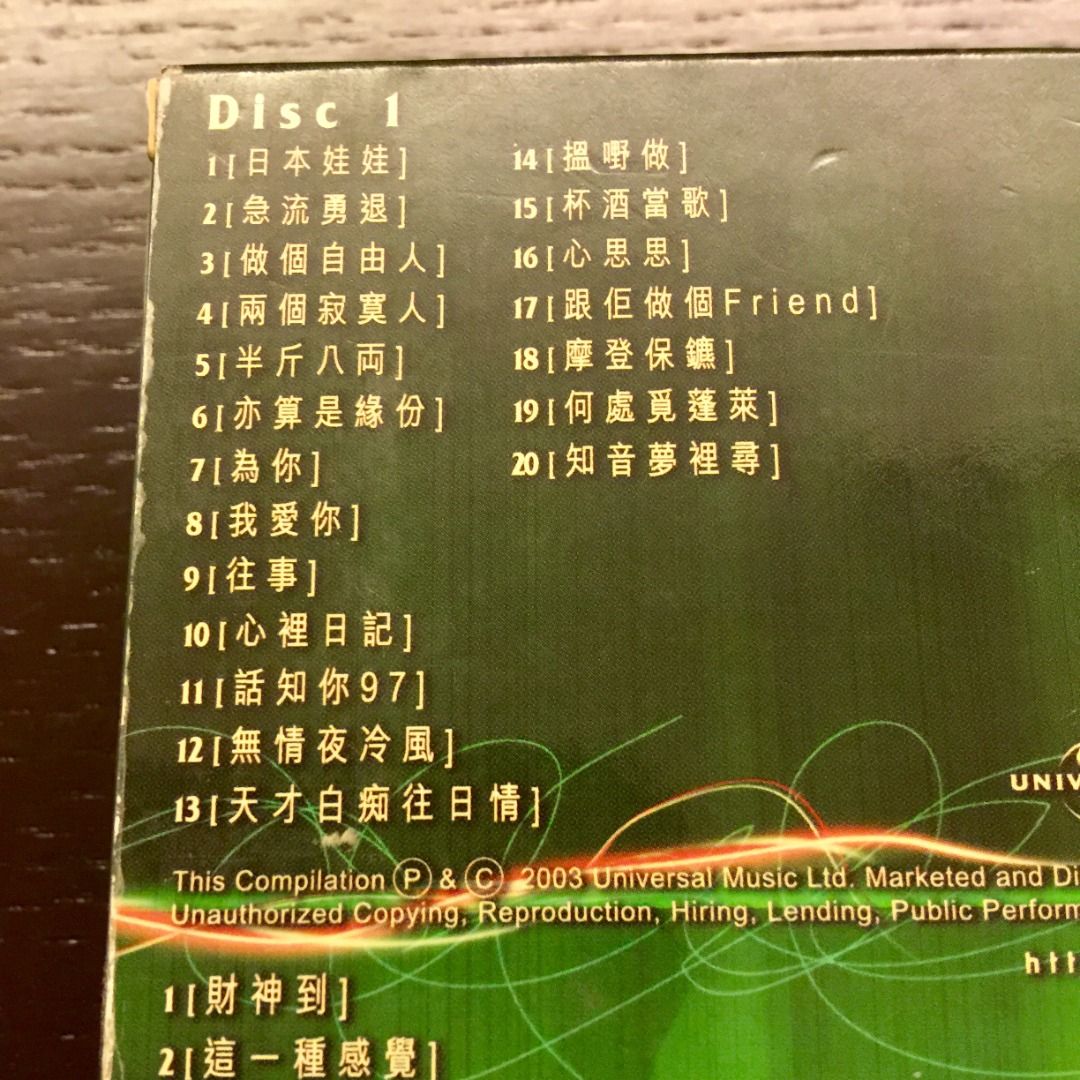 許冠傑音樂珍藏集 4CD 套裝 Sam Hui Music Collection 4CD Set, 興趣及遊戲, 音樂樂器 & 配件, 音樂與 ...