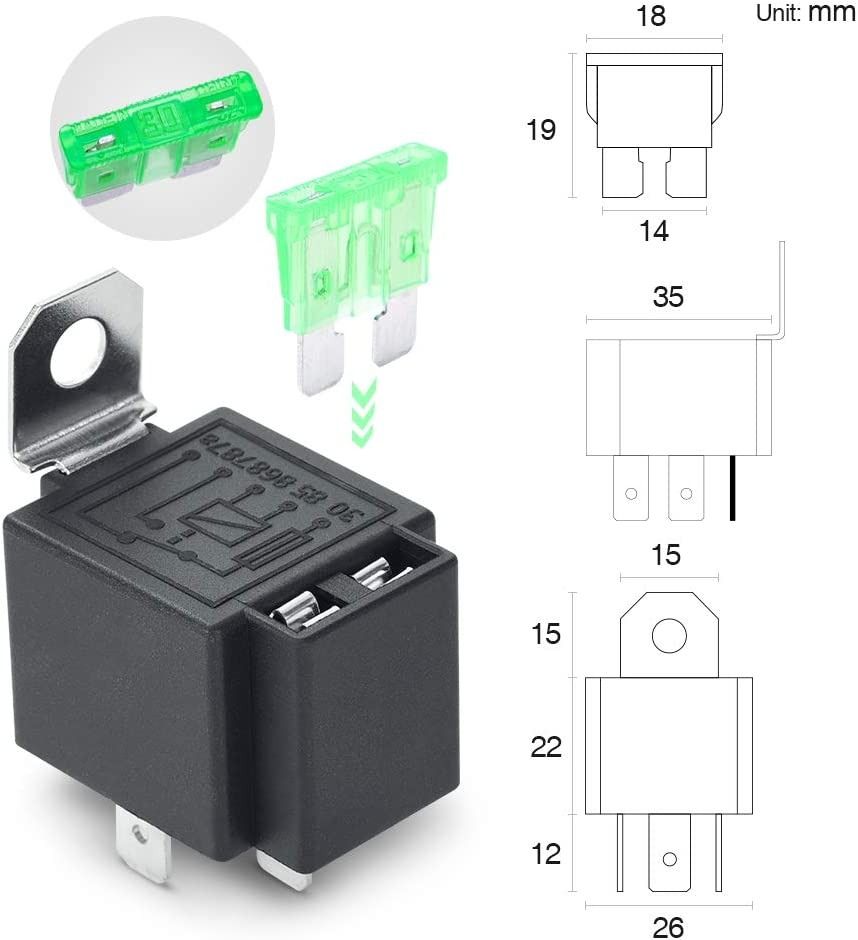 A49 3 Pack MICTUNING 12V Fuse Relay Switch Harness Set - 30A ATO ATC ...