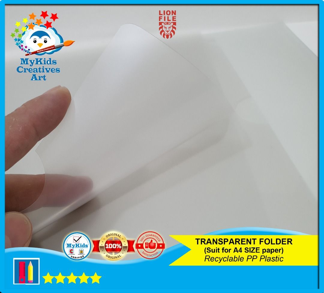 A4 Transparent Plastic Folder C/L/U Shape, Hobbies & Toys, Stationery ...