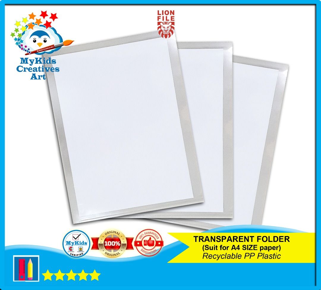 A4 Transparent Plastic Folder C/L/U Shape, Hobbies & Toys, Stationery ...
