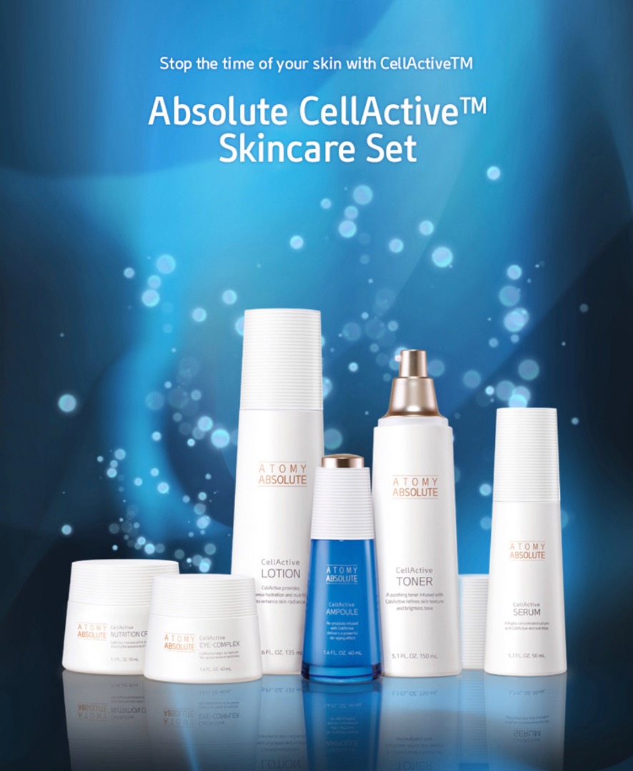 Atomy absolute cell active skin care set, Beauty & Personal Care, Face ...