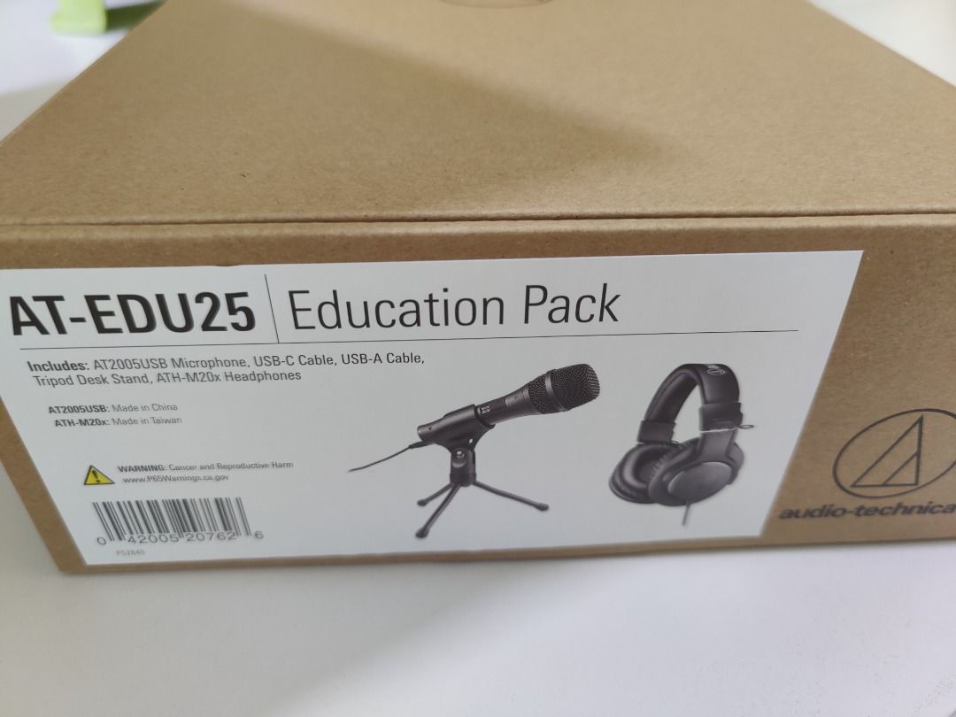 Audio-Technica AT2005USB Microphone and ATH-M20x Headphones, Audio ...