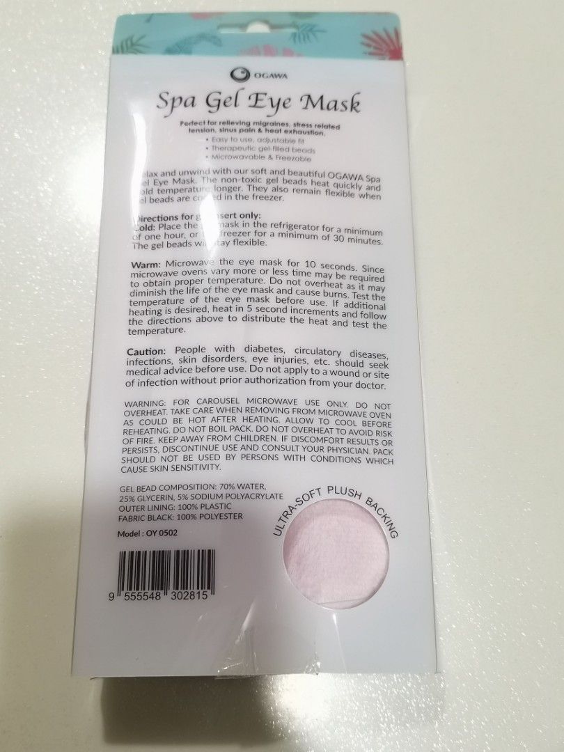 Authentic Ogawa Spa Gel Eye Mask, Beauty & Personal Care, Vision Care ...
