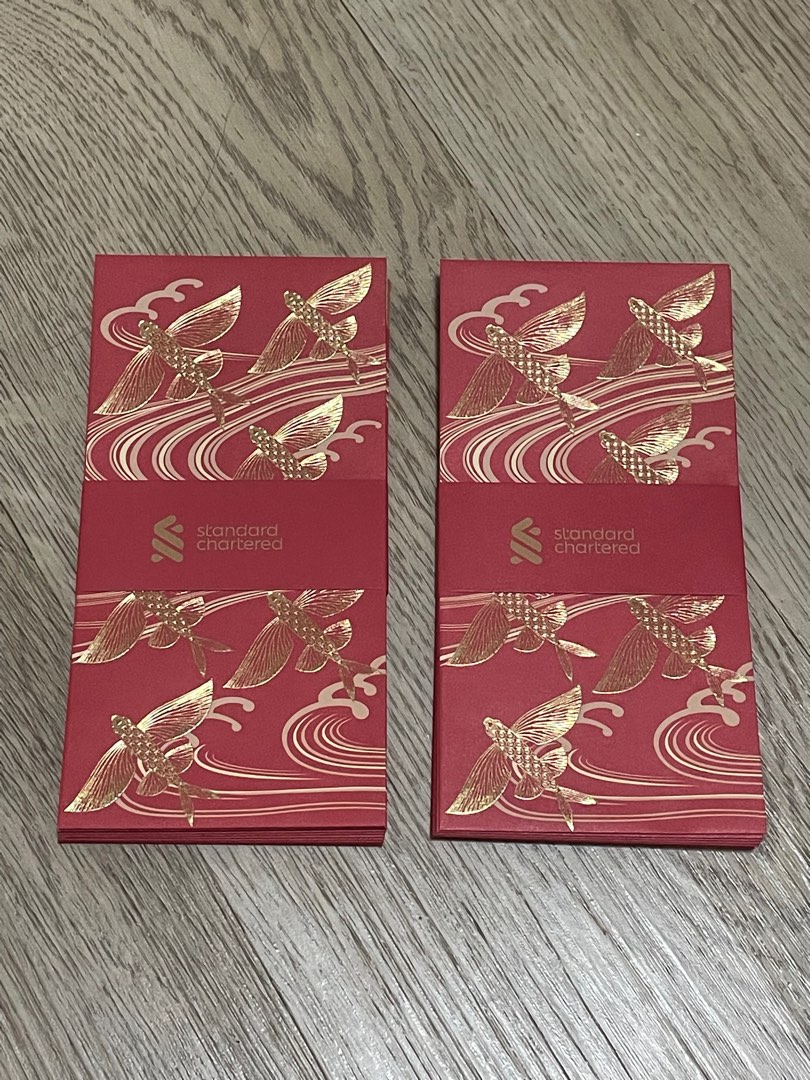 Beautiful golden prints SCB Red Packet 2023, Hobbies & Toys, Stationery ...