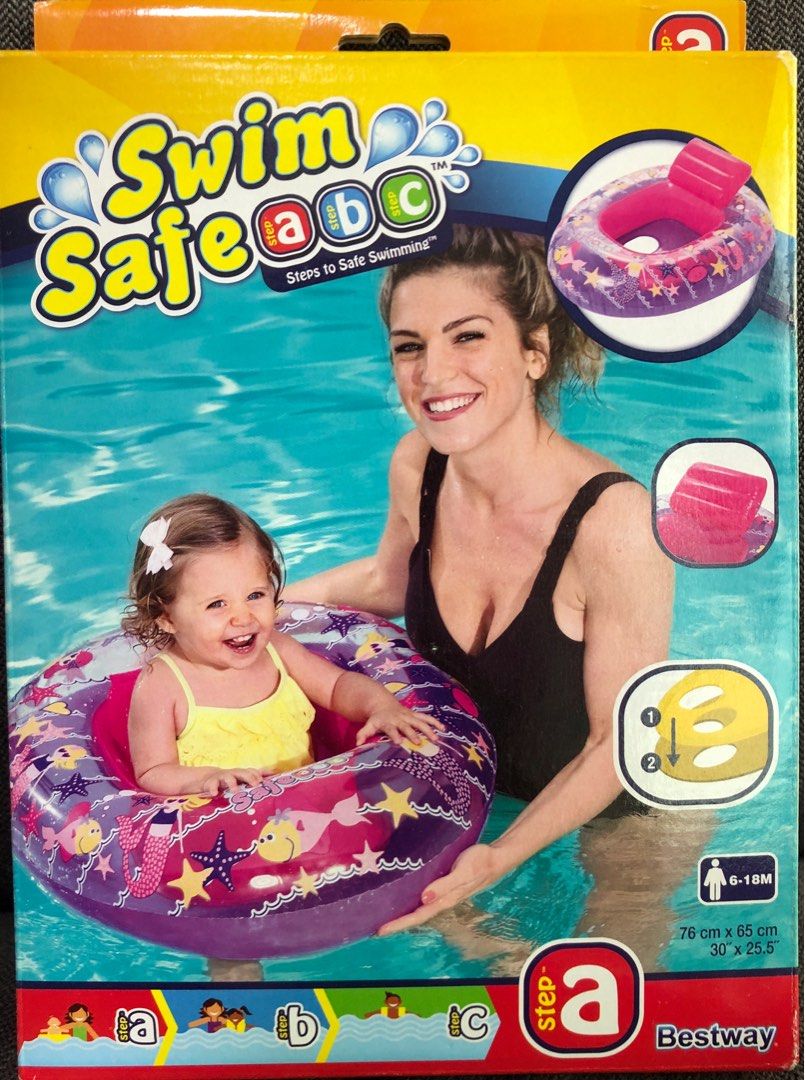 Bestway - Swim Safe ABC Inflatable Baby Boat Float (Pink), Babies ...