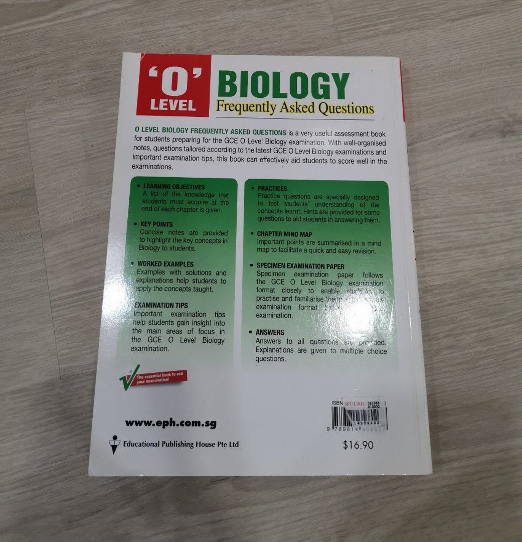 biology frequently asked questions (o level), Hobbies & Toys, Books ...