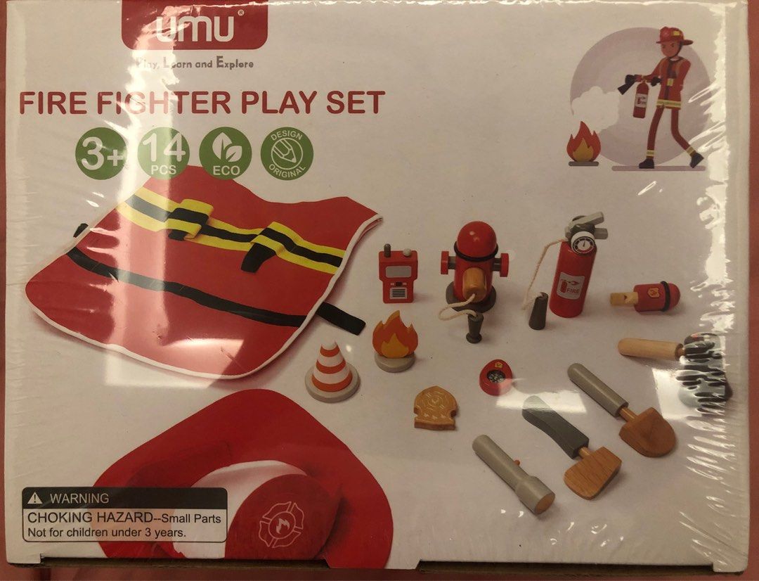 (BNIB) Umu firefighter pretend play set, Hobbies & Toys, Toys & Games ...