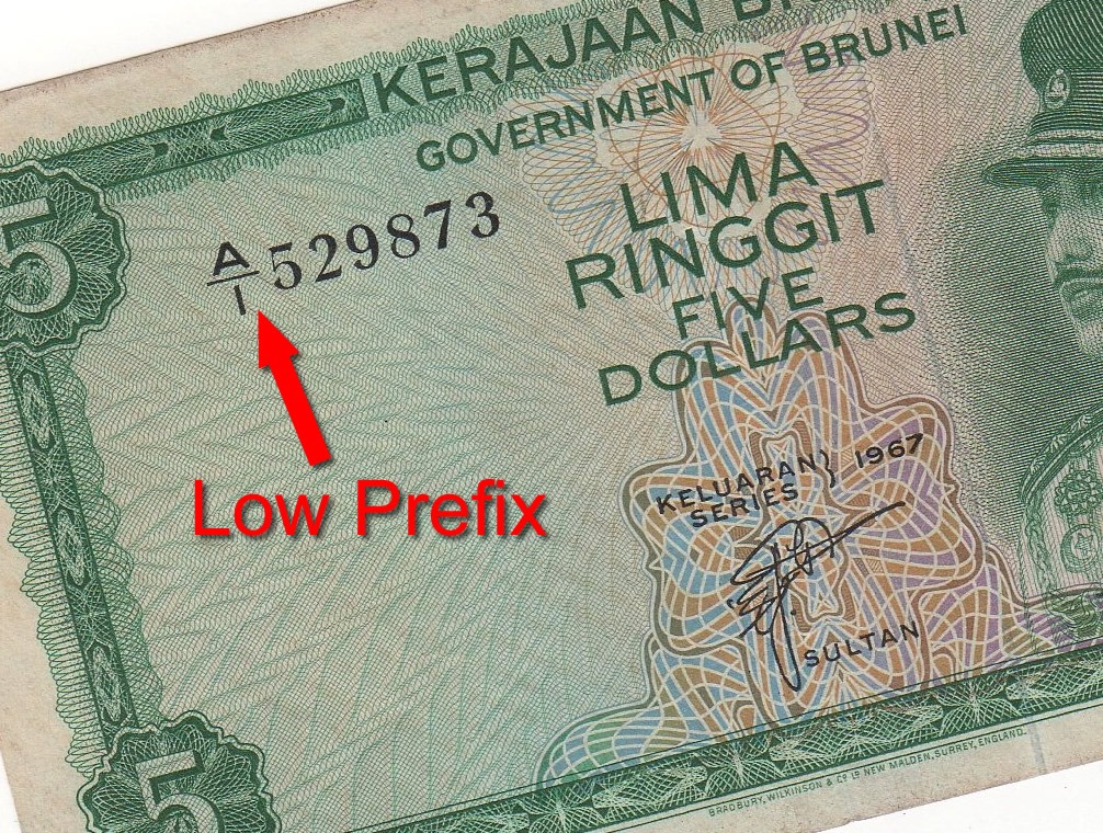 Brunei $5 1967 A1529873 GVF Banknote Duit Lama, Hobbies & Toys ...