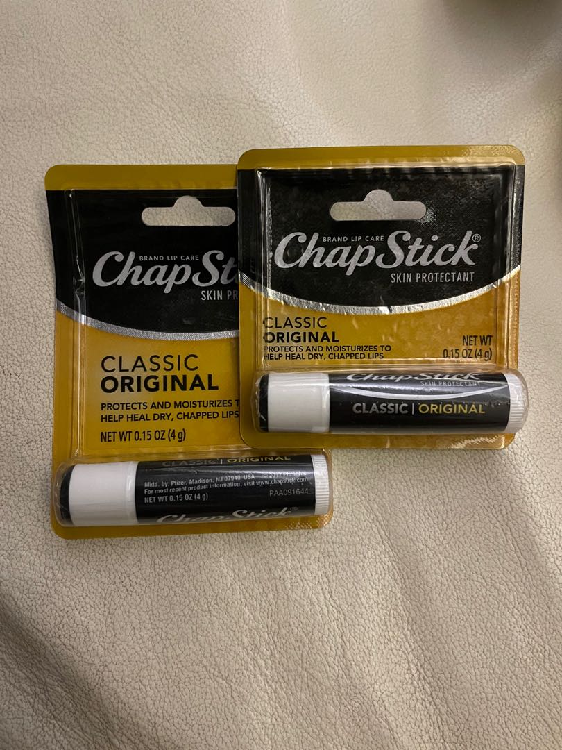 ChapStick Classic Original Lip Balm Bundle of 2!, Beauty & Personal ...