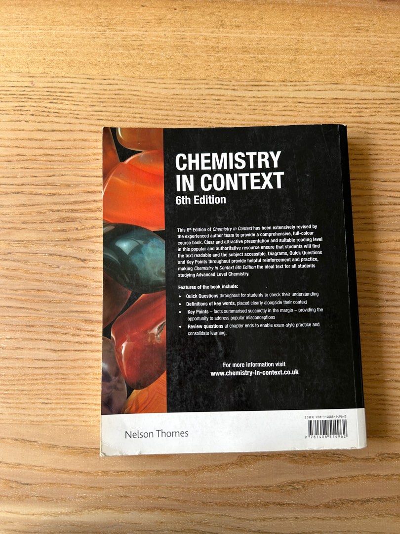 Chemistry in Context textbook, Hobbies & Toys, Books & Magazines ...