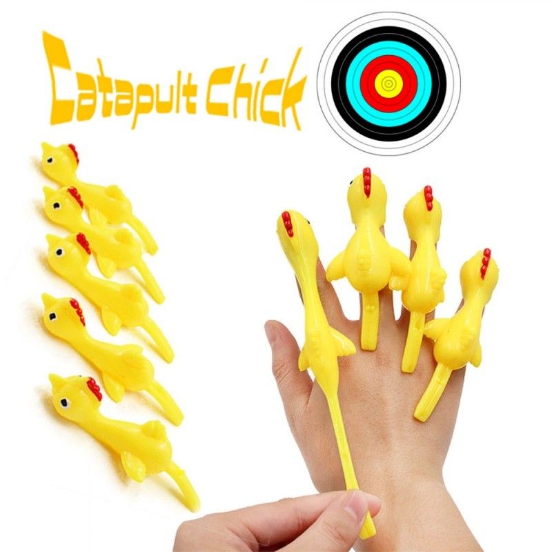 Chicken flying catapult toy flying catapult chicken rubber silicon toy ...