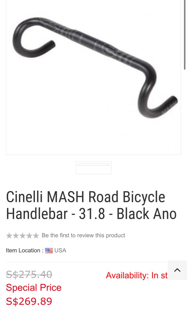 Cinelli X Mash drop bar, Sports Equipment, Bicycles & Parts, Parts ...