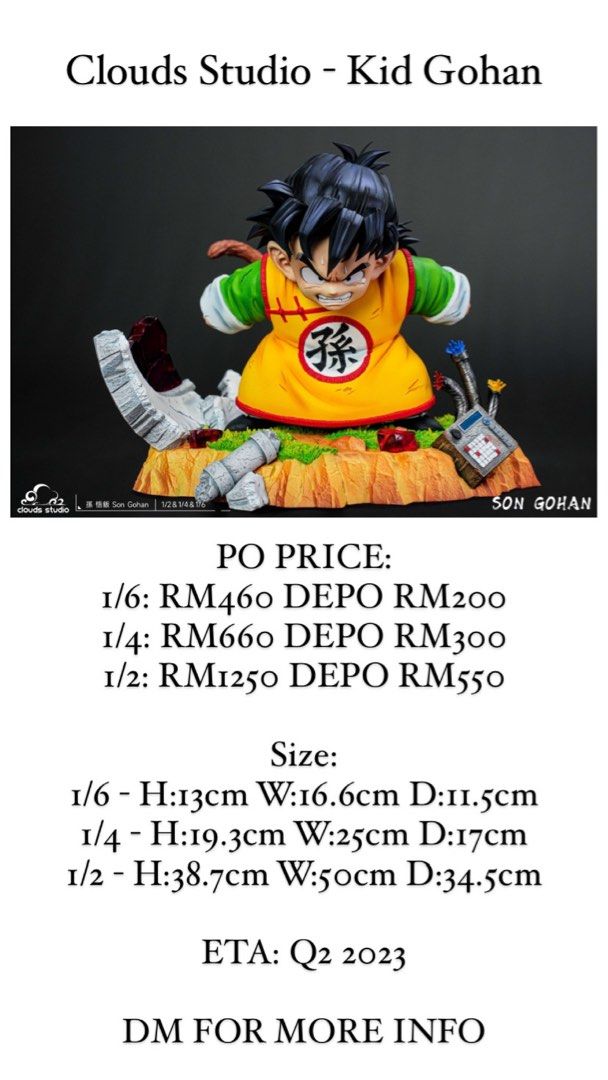 Clouds Studio - Kid Gohan, Hobbies & Toys, Toys & Games on Carousell