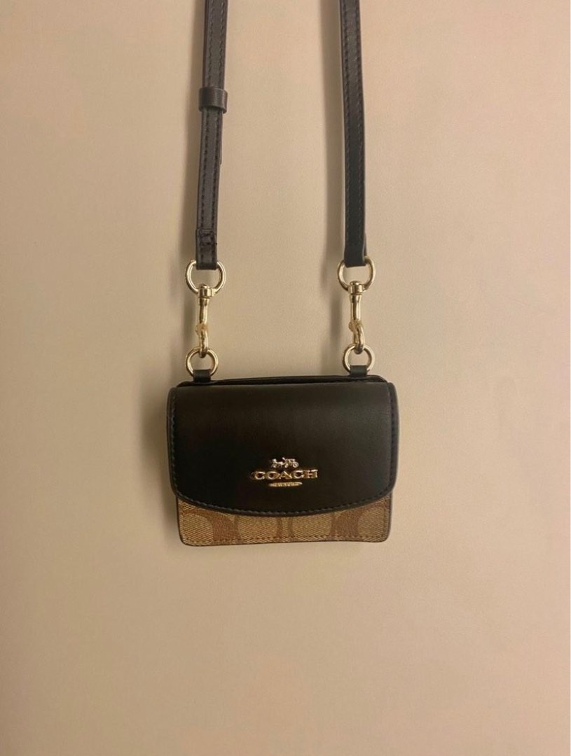 Coach Mini Wallet with sling, Women's Fashion, Bags & Wallets, Cross ...