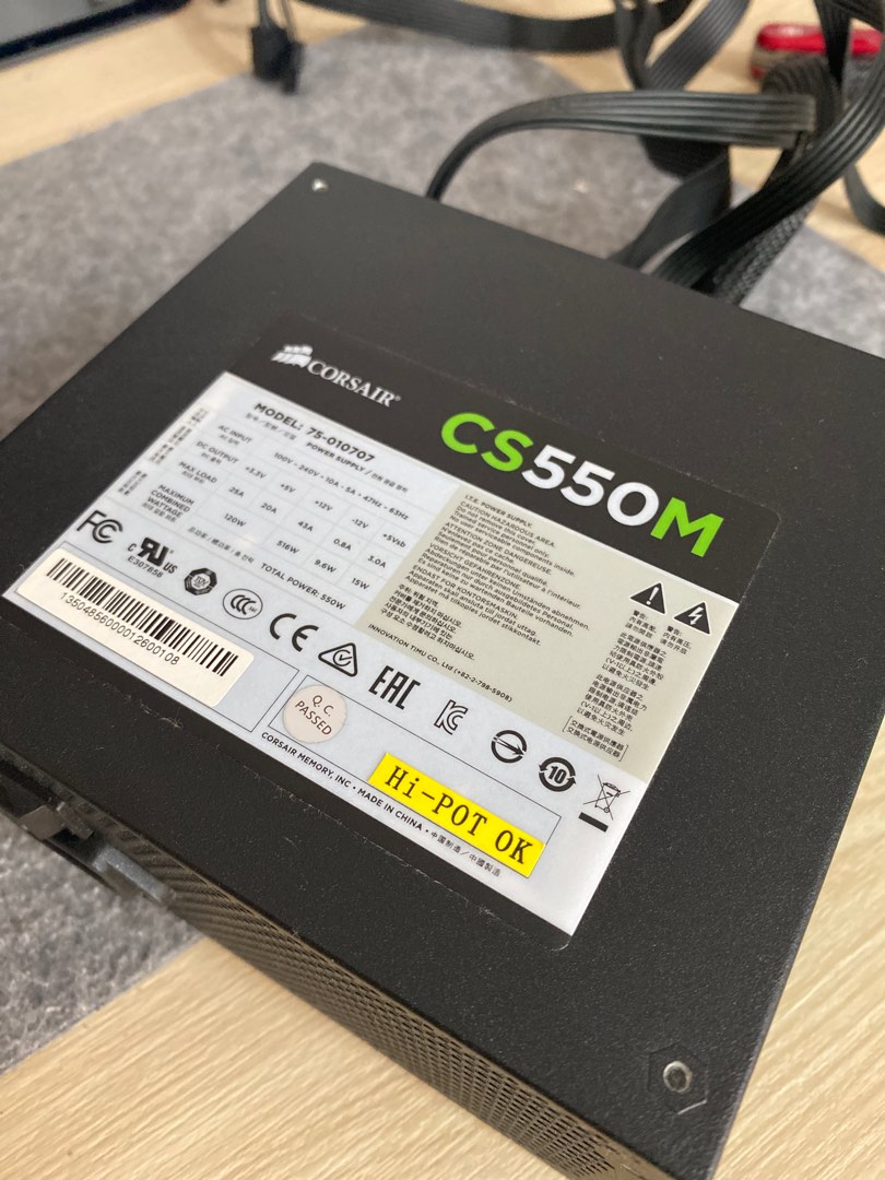 Corsair CS550M 550W 80+ Gold, Computers & Tech, Parts & Accessories ...