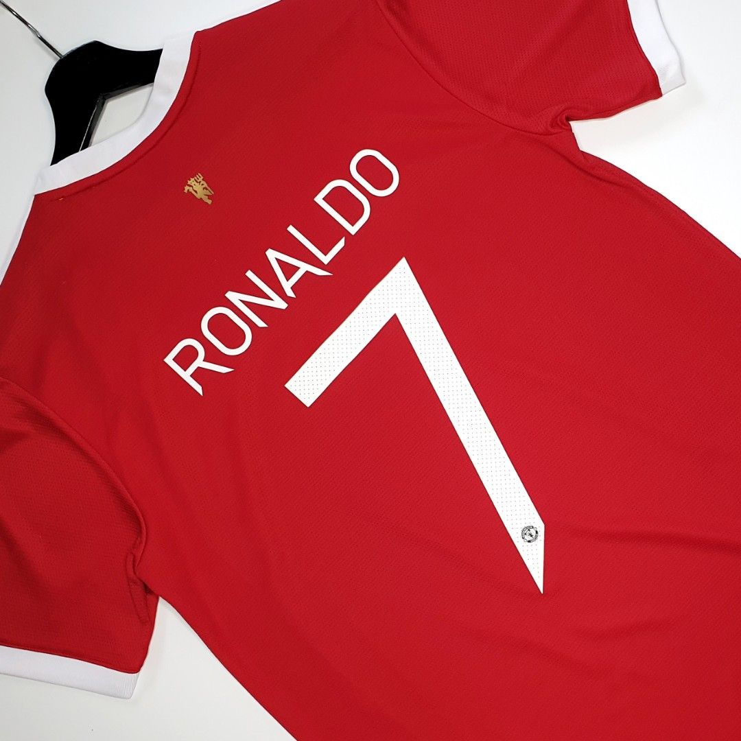 CR7 Manchester United 21 22 Home Shirt with RONALDO 7 Cup Font Nameset ...
