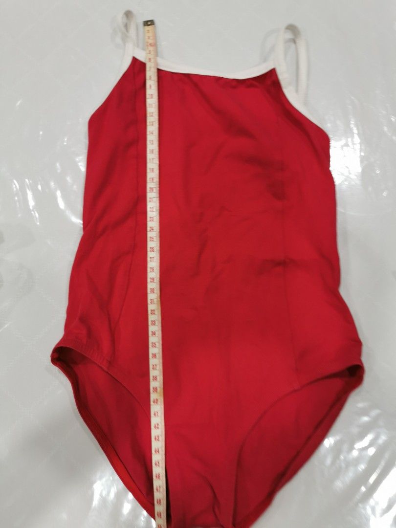 Crossback red leotard, Women's Fashion, Activewear on Carousell