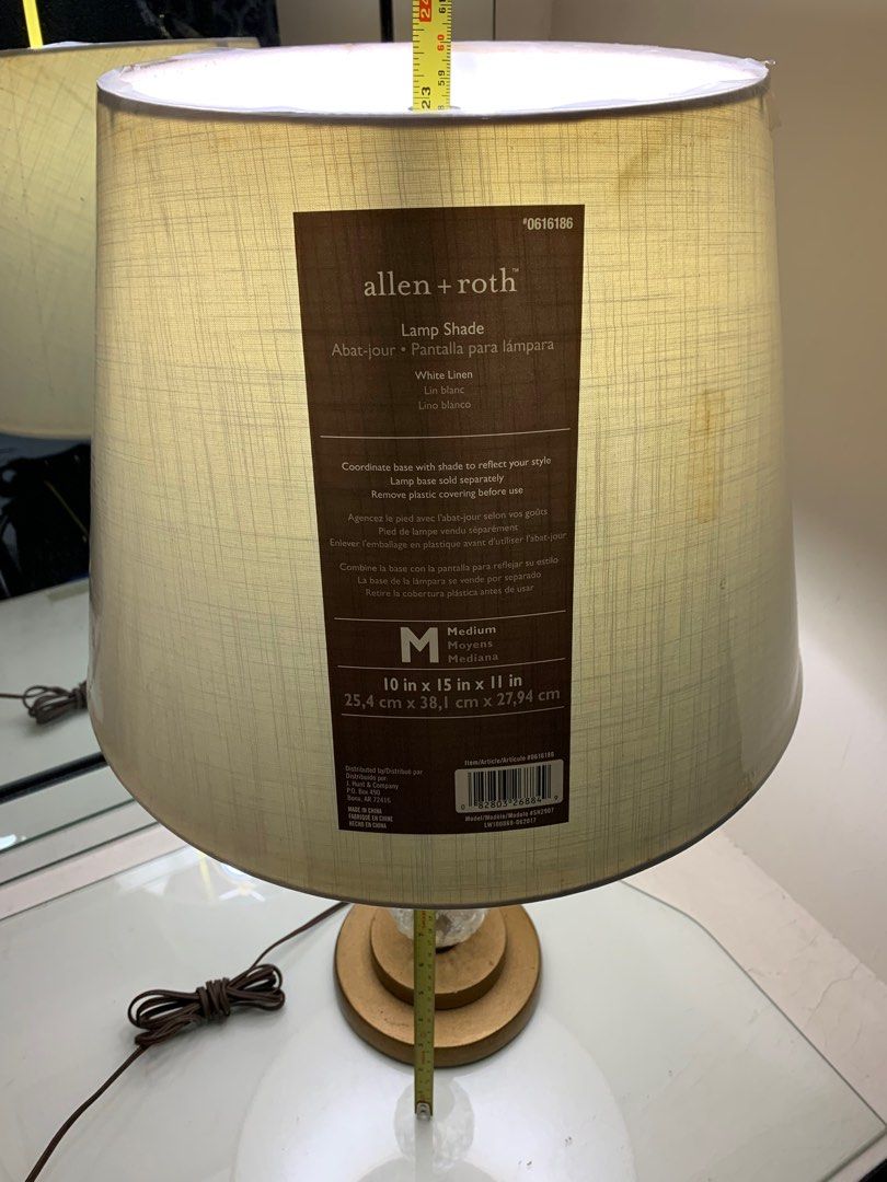 Crystal Base Lamp Shade (1piece Only), Furniture & Home Living ...